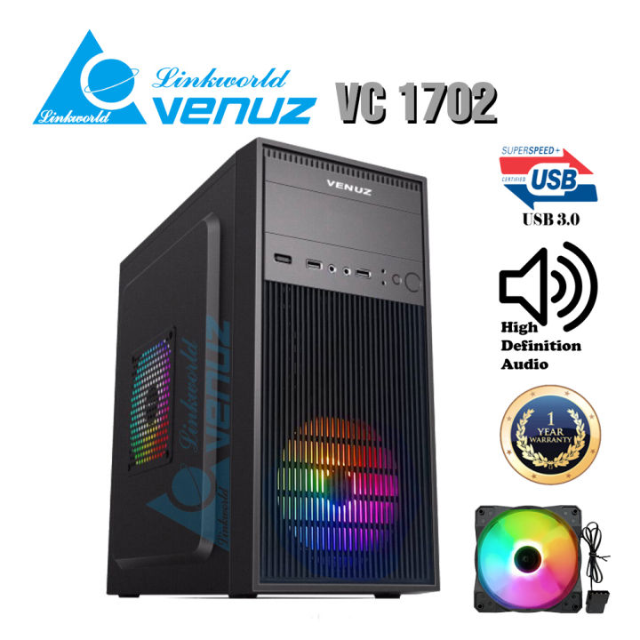 VENUZ micro ATX Computer Case VC 1702 – Black | Lazada.co.th