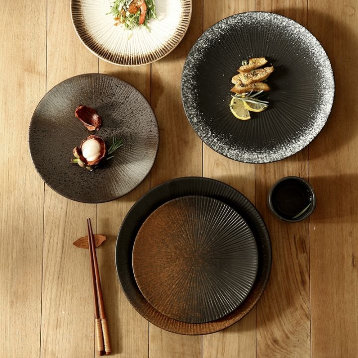 Raito Japanese Style Ceramic Dinner Plate For Microwave oven Breakfast ...