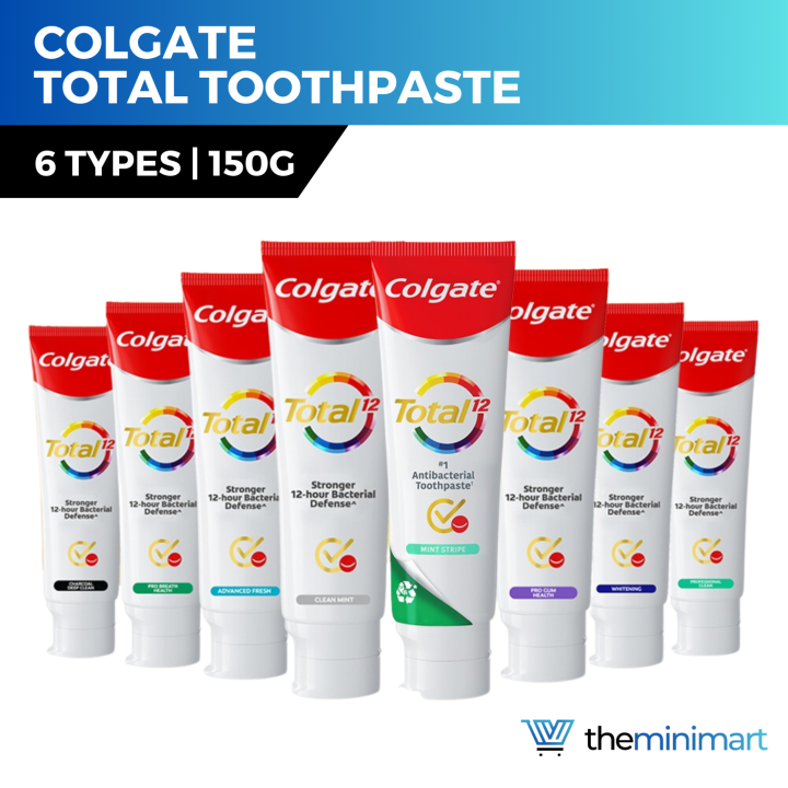 Colgate Total Toothpaste 12 hour Anti-Bacterial 150g 1pcs/pack - Fresh ...