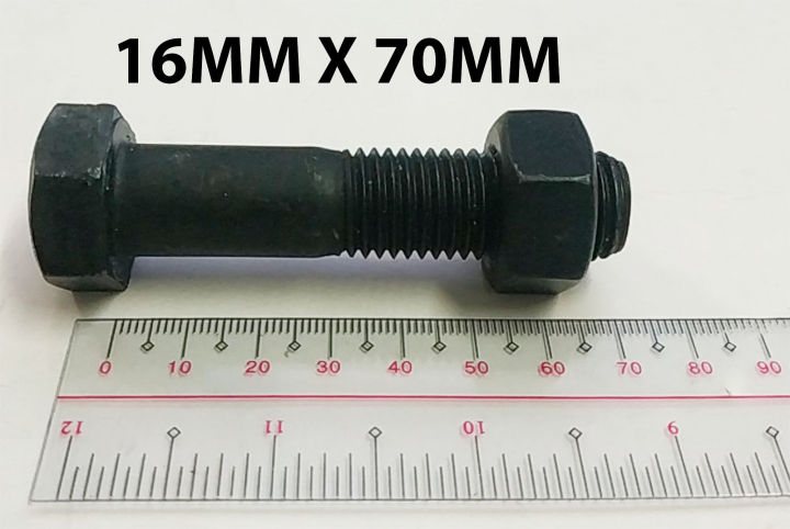 HT BOLT 16MM X 70MM WITH 1 PIECE NUT ( HI TENSILE ) | Lazada PH