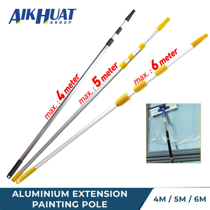 Aluminium Extension Pole Painting Roller 4m/5m/6m Rod Adjustable Brush ...