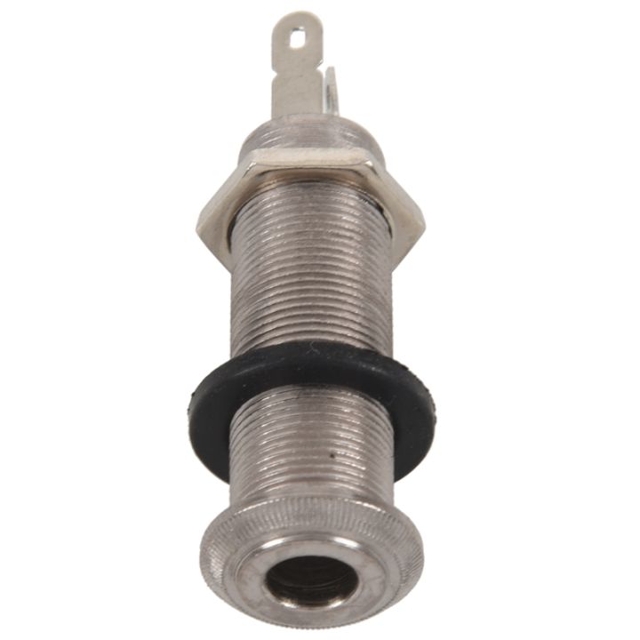 Electric Guitar Jack Chrome Threaded Cylinder Output Input Jack Plug ...