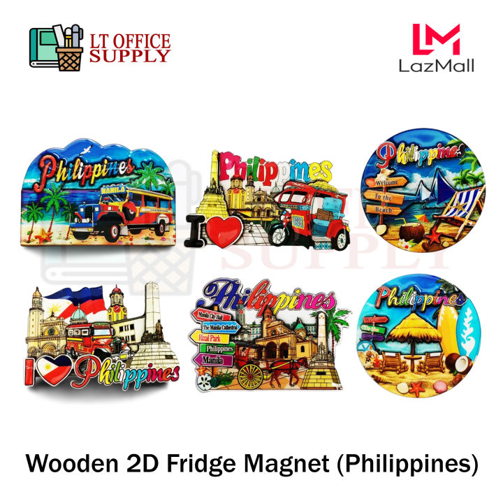 PHILIPPINES Wooden 2D Fridge Magnet Souvenirs and Collectibles Designs ...