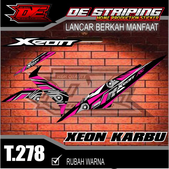 Striping Stiker Motor Xeon Karbu Semifull Motif Balab Keren T278 ...