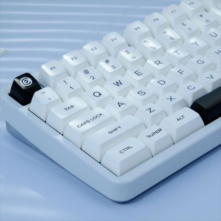 【Keycap Only】Bow Wob keycaps Minimalist black and white keycap 160 keys ...