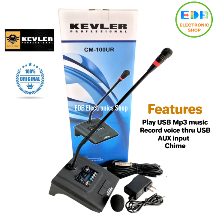 Kevler CM-100UR Condenser Desk Microphone with Chime Multi-function ...