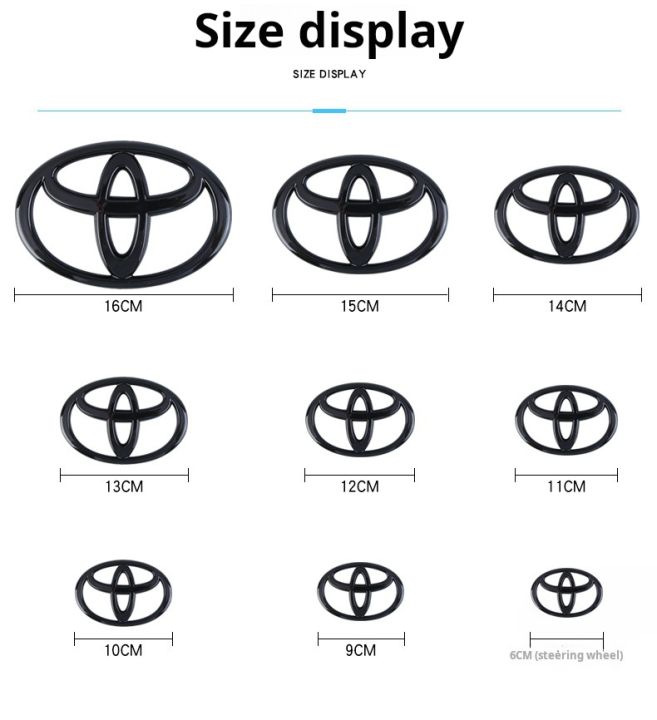2025New CPAO (CHROME) TOYOTA Car Logo Emblem Car Front Grille Emblem ...