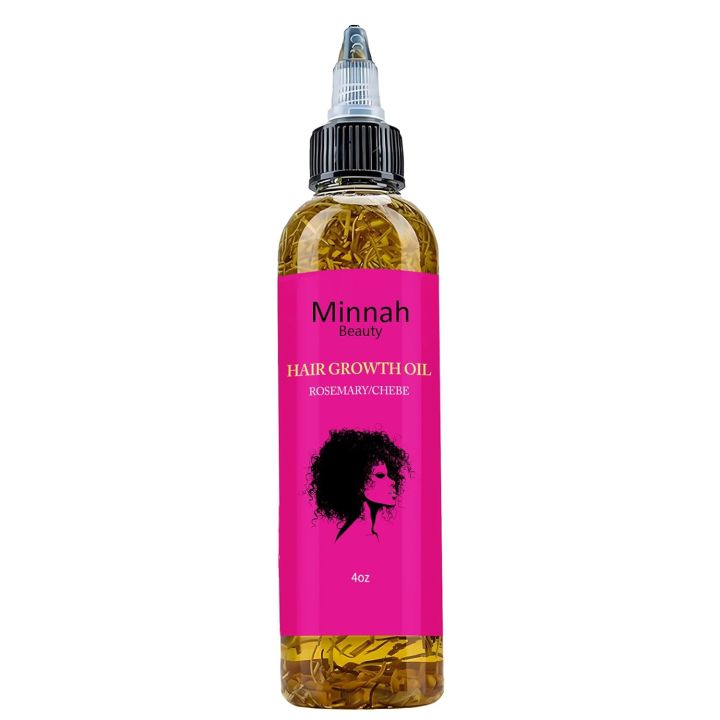 Minnah Beauty Hair Growth Oil - Extra Strength Rosemary + Fenugreek ...