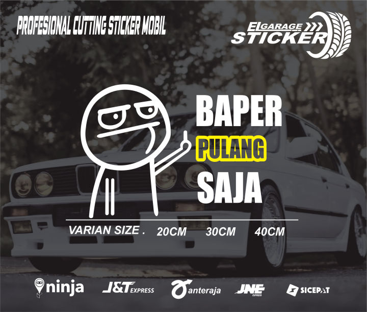 Stiker mobil animasi midle finger pucek x baper pulang saja stiker ...