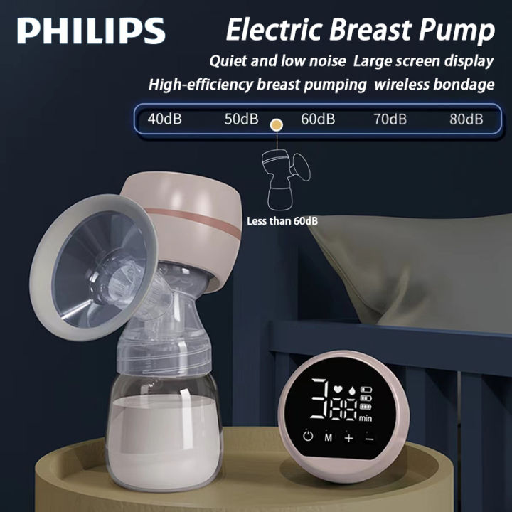 PHILIPS Electric Breast Pump with Bottle Silent Massage Rechargeable LED Display Portable Breast ...