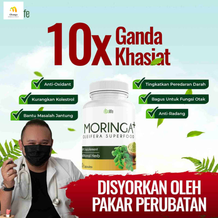 Golife Moringa and Pegaga Extract - Natural 100% Pure Herbal Supplement ...