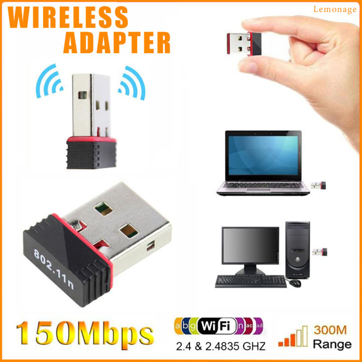 【Raady Stock】150Mbps Wireless Dongle Network Card USB Wifi Receiver 802 ...