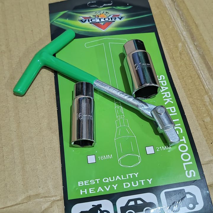Kunci busi semua motor 16 mm - 21 mm set lengkap dengan gagang T ...
