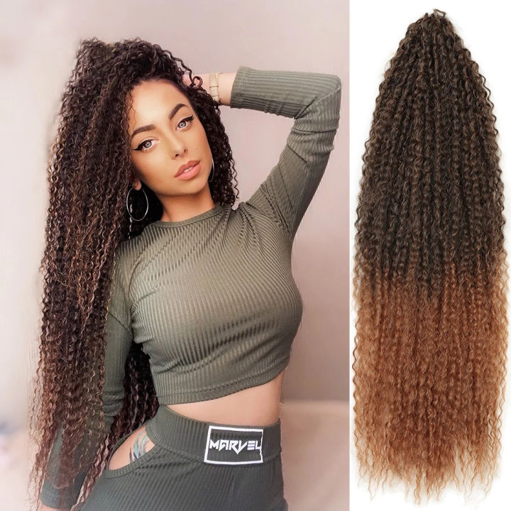 28 inch Super Long Ombre Crochet Braiding Hair Extensions Marly Hair ...