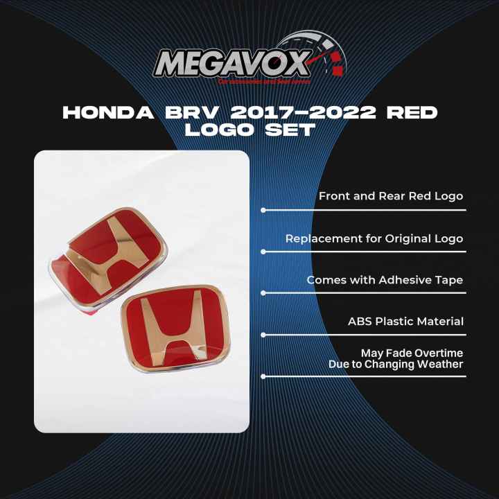 Honda Brv 2017-2022 Red Logo Set | Lazada PH
