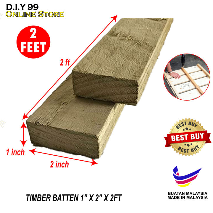 1" x 2" x 2(ft) Timber Wood Mix / Wood for decoration / Timber Batten ...