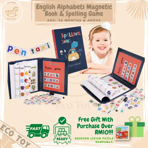 English Spelling Game Magnetic Book English Alphabet Letter ABC Words ...