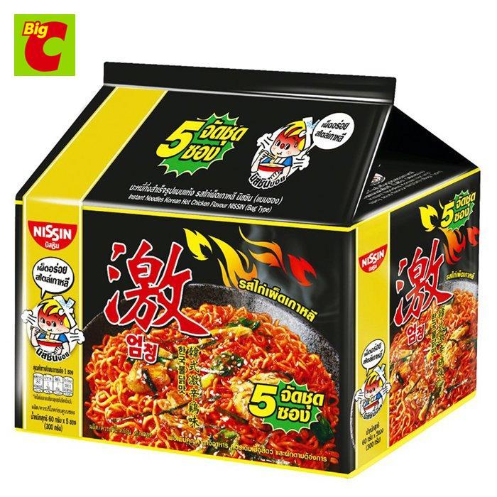 NISSIN Instant Noodles Korean Hot Chicken Flavour 60 g. Pack 5 | Lazada.co.th