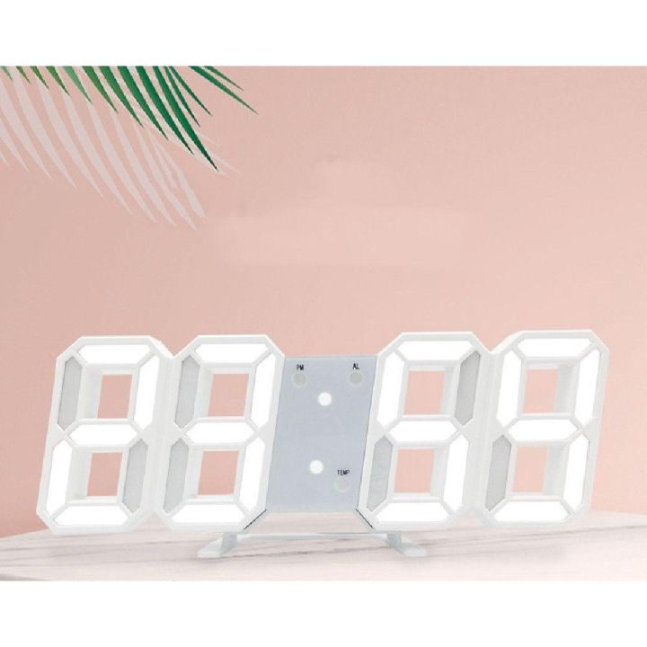 3D LED Digital Clock [ Wall Alarm Date Time Temperature USB Powered ...