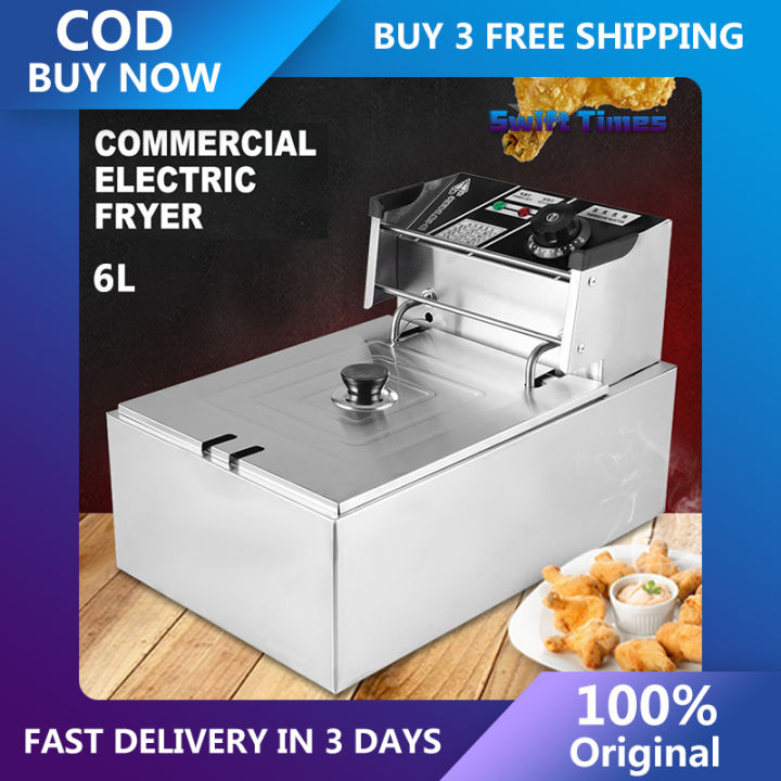 Commercial 6L Electric Fryer Fried French Fries Machine Fried Chicken ...