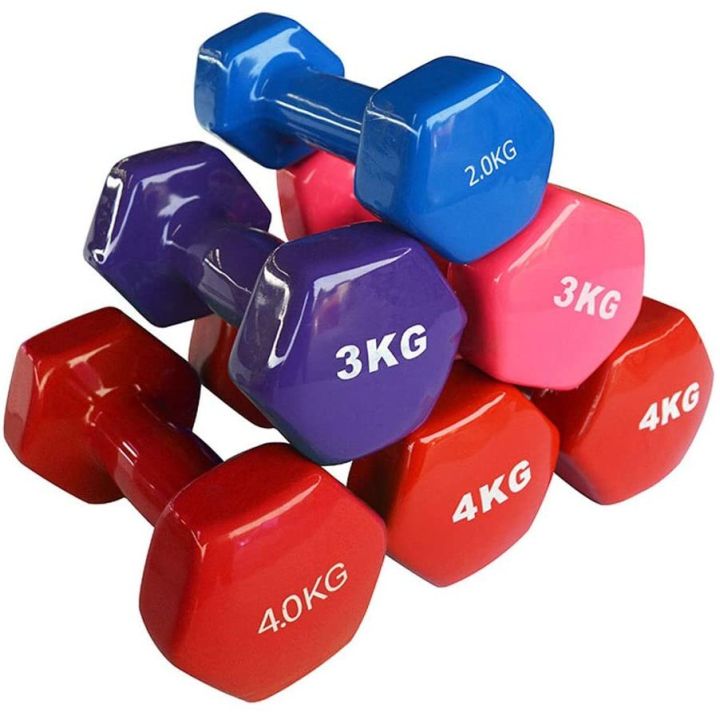 1KG Dumbbell 2kg Dumbbell 1KG Dumbell 2KG Dumbell Hexagon Weight Training Workout Exercise女士哑铃 ...