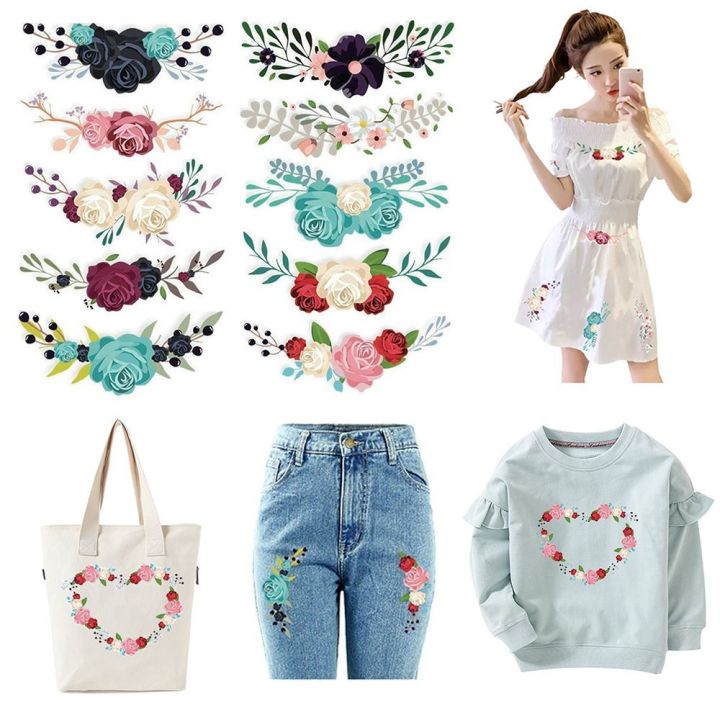 OEUVR 10 Pieces/Lot Washable Heat Transfer Stickers T-shirt for Clothes ...