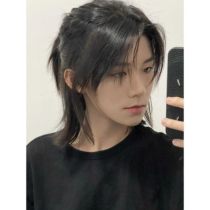 Parik rambut, ekor serigala, laki-laki, rambut panjang, laki-laki ...