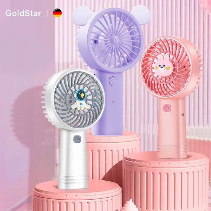 Gold Star Available in three colors Mini small hand fan clip mounted ...