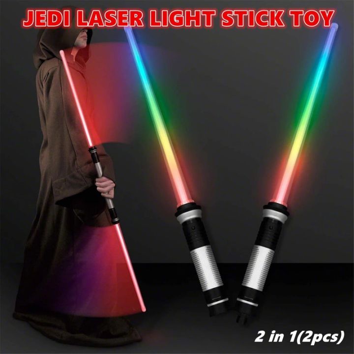 2PCS Telescopic Lightsaber Toy Cosplay Star Wars Lightsaber Laser ...