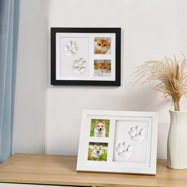 UUMIR Khung ảnh Bộ tưởng niệm dấu chân thú cưng Khuôn đất sét Quà lưu ...