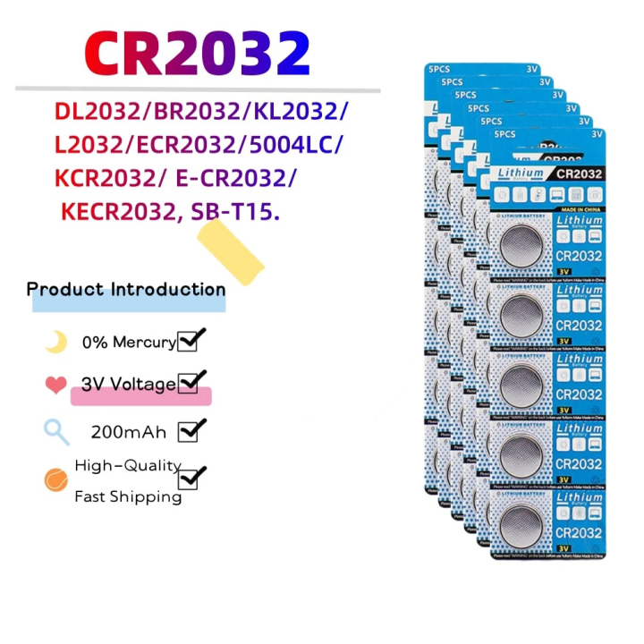 I ANGEL 200mAh CR2032 CR 2032 DL2032 ECR2032 3V Lithium Battery For ...