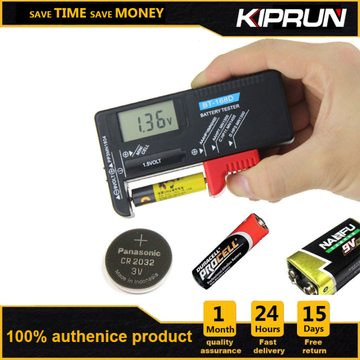 KIPRUN Smart LCD Digital Battery Tester Electronic Battery Power ...