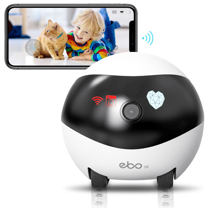 Enabot WiFi Pet Camera Monitor, Move Freely Self-Charging Robotic ...