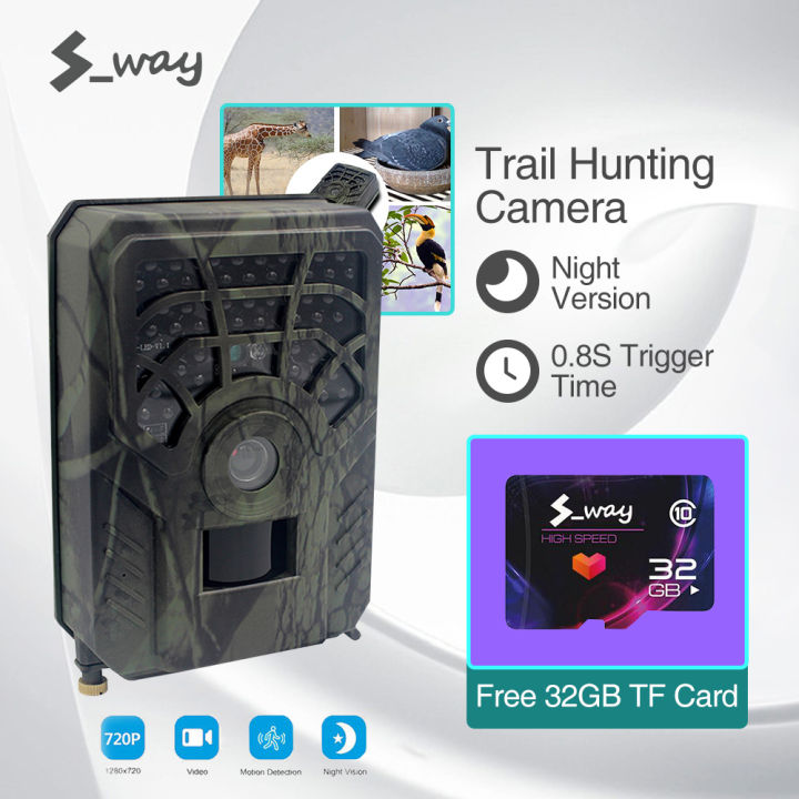 S-Way《ฟรี32การ์ดGB TF》กล้องไล่ล่าWildcameraการเฝ้าระวังป่าCam Nightรุ่น ...