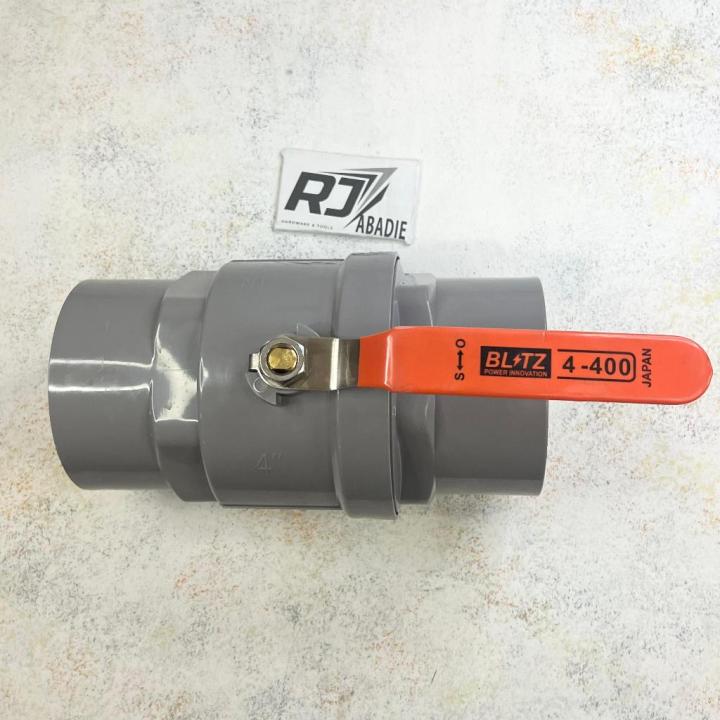 Stop Kran Keran Ball Valve PVC Tebal Gagang Besi Stainless BLITZ 4 Inch | Lazada Indonesia