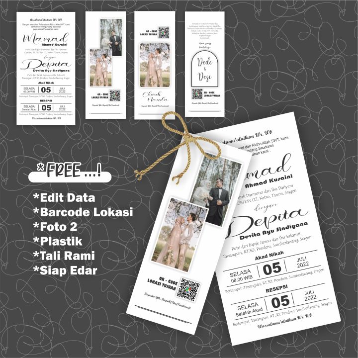 Undangan Pernikahan, Undangan Custom Pria, (100 pcs) | Lazada Indonesia