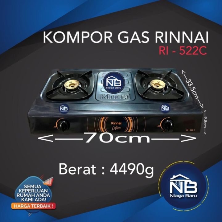 Kompor Gas Rinnai 2 Tungku Ri 522 C Ri 522C | Lazada Indonesia