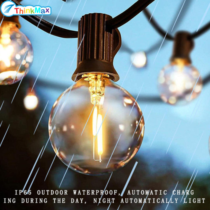 Globe String Lights With Button Remote Control 10 Lamp Bulb 2700k Color ...