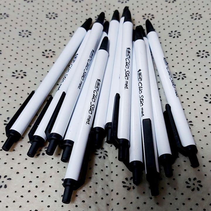 BIC Clic Stic Retractable Ball Pen, Medium Point (1.0 mm), Black Ink ...