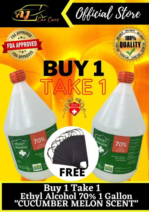 2 Gallons Alcohol Buy 1 Take 1 Velvet Dragon 70% Ethyl Alcohol 3 ...