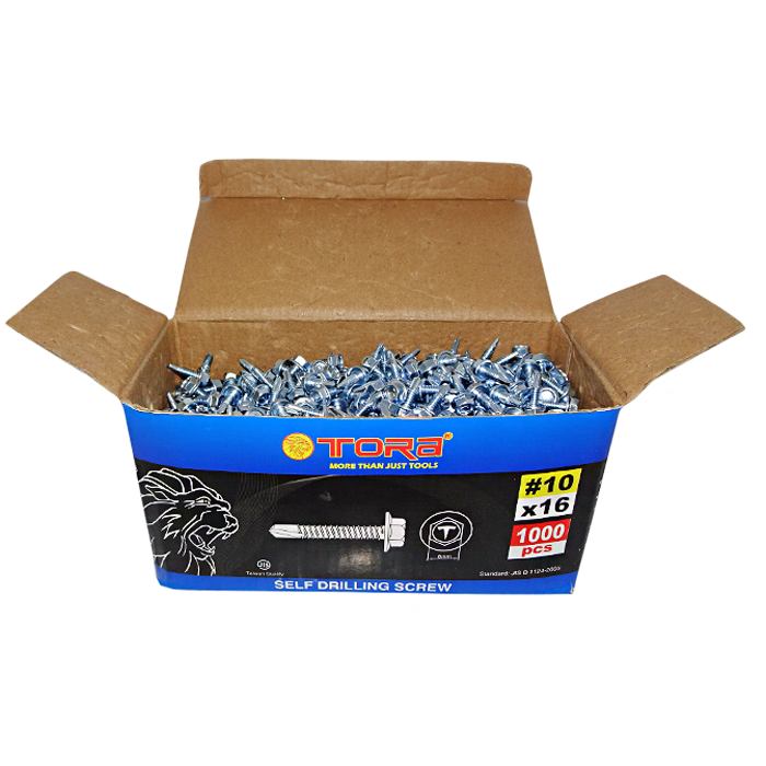 TORA Baut Baja Ringan Rofing Putih Box 10 x 16 MM - Baut Roofing ...