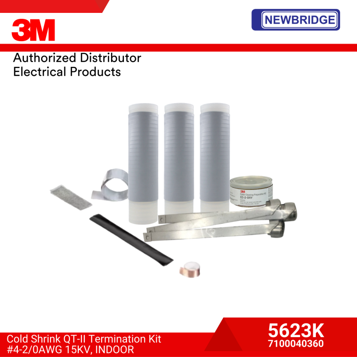 Cold Shrink 3M Termination kit Non Skirt, 4-2/0AWG 15KV, INDOOR ...