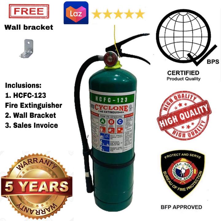 Fire Extinguisher 10LBS HCFC-123 10 lbs GREEN brand CYCLONE free wall ...