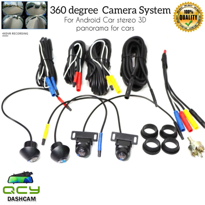 QCY 360 Degree Bird View System Waterproof Seamless 4 Camera Car DVR ...