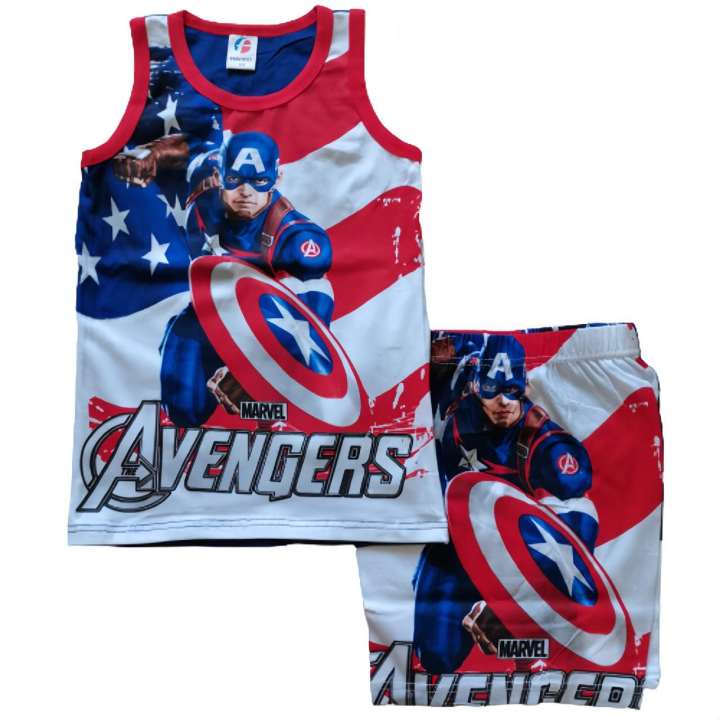 Kids Cotton Terno Sando And Shorts Clothes Set For Boy Comfortable and ...