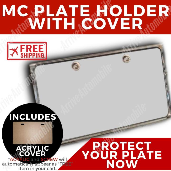 STAINLESS steel NEW MOTORCYCLE PLATE HOLDER with ACRYLIC TRANSPARENT ...