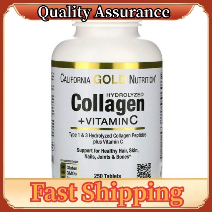 California Gold Hydrolyzed Collagen Peptides 6000mg with Vit C - 250 ...