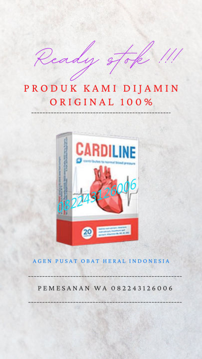 Cardiline obat original ampuh untuk menstabilkan tingkat tekanan darah ...