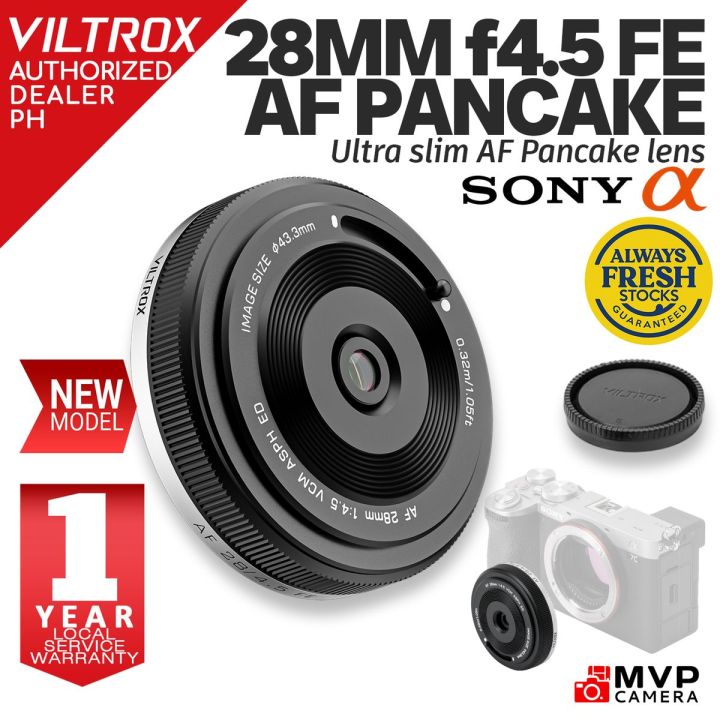[NEW MODEL] VILTROX AF 28mm F4.5 VCM Chip Autofocus Pancake Lens for Sony FE E-Mount Fullframe ...