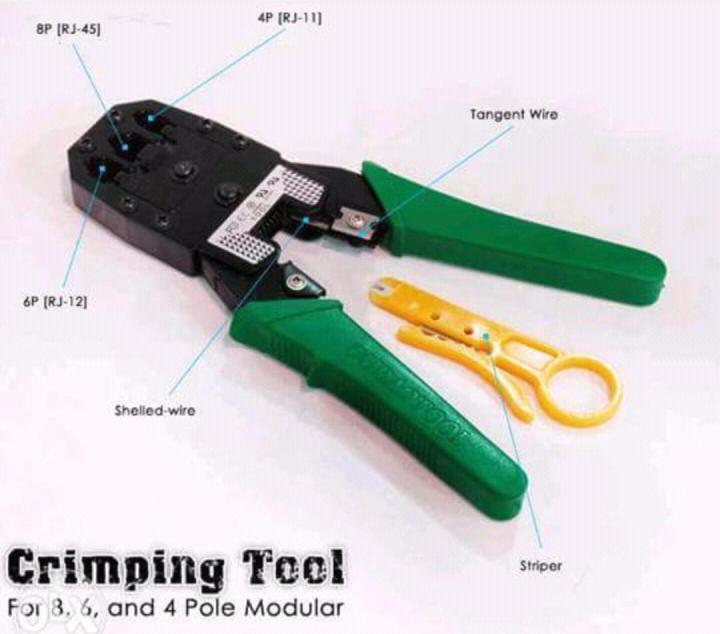 Crimping tool crimper for network rj45, rj11, rj12, 4p, 6p, 8p with ...